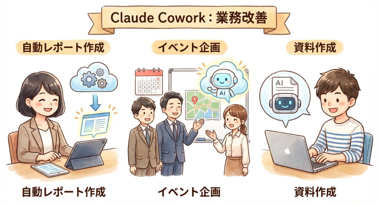 「Claude Coworkで業務効率が劇的向上！AIが同僚になる時代が到来」